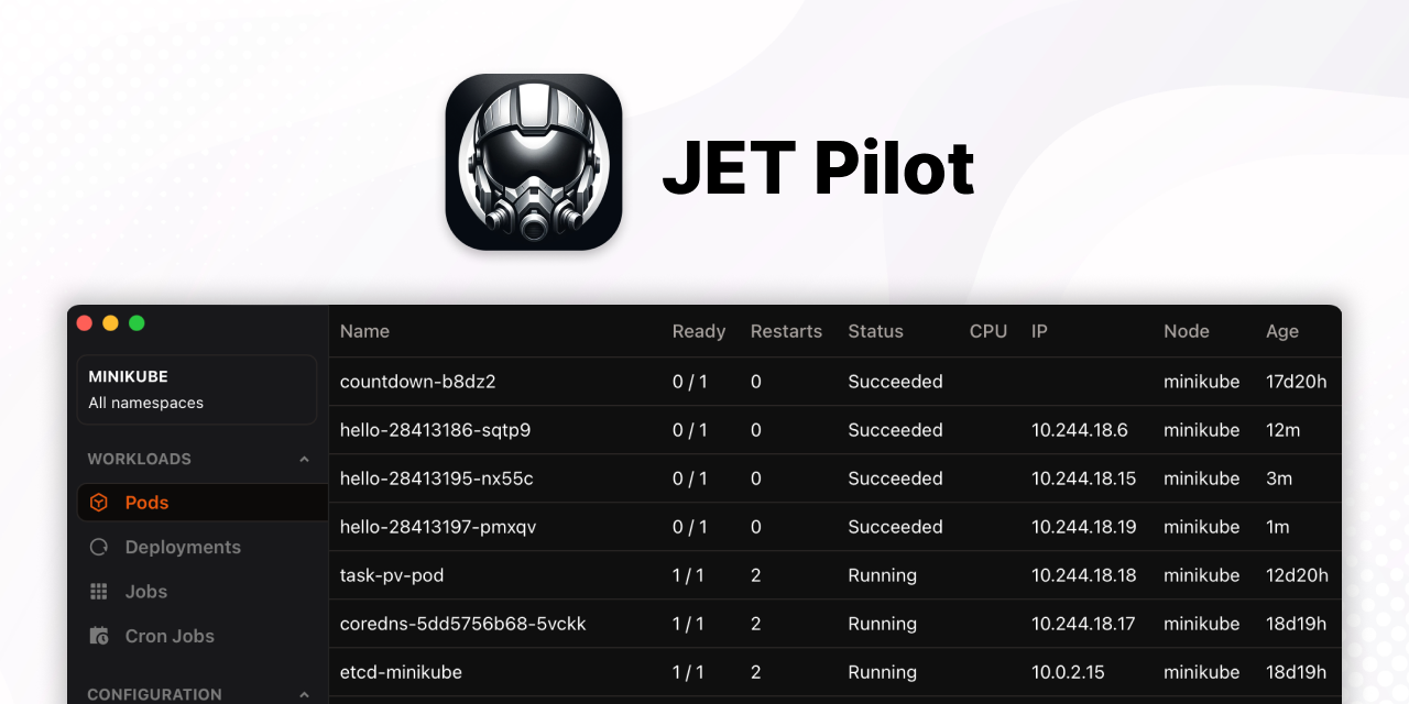 JET Pilot - Manage Kubernetes in style